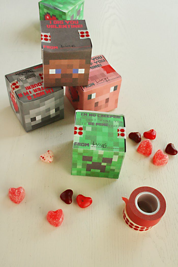 Minecraft Valentine 3-D Cube Box - Darling Darleen | A Lifestyle Design ...