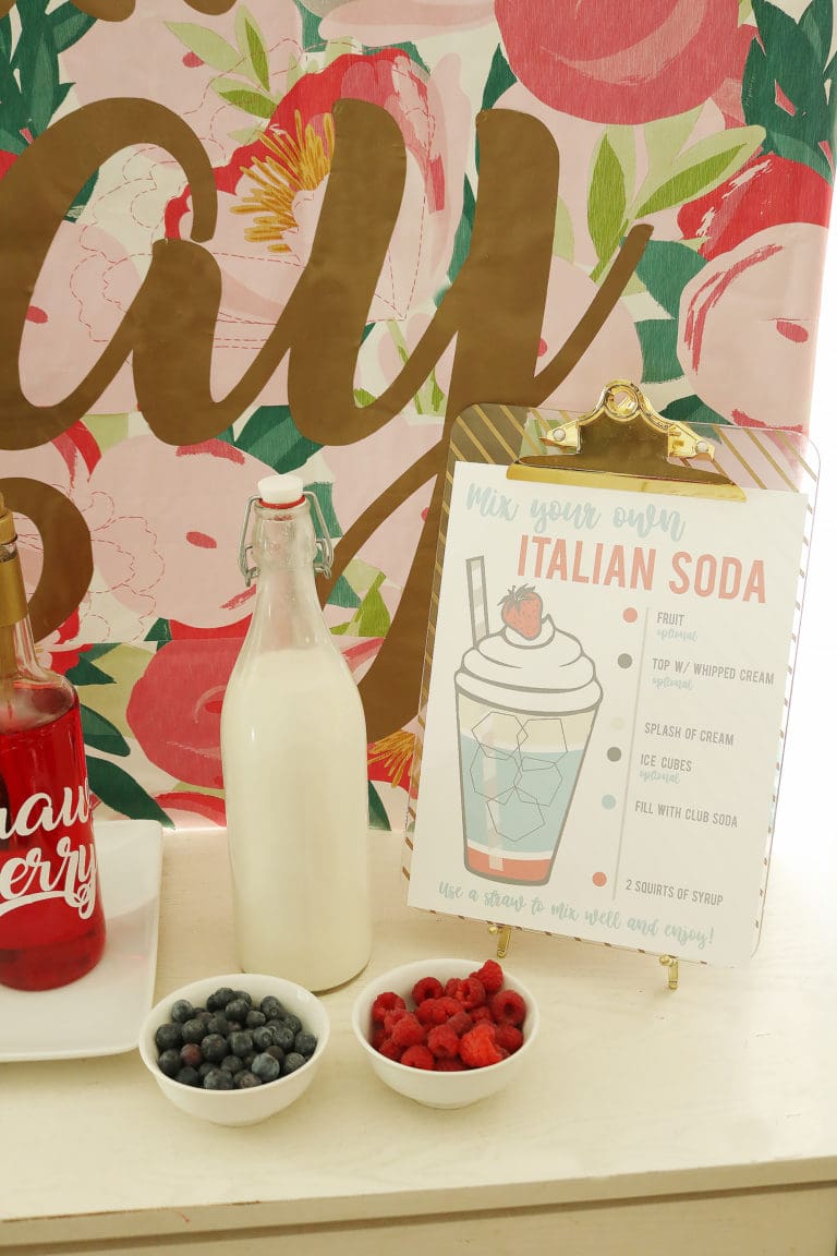 Italian Soda Bar + Free Printable - Darling Darleen | A Lifestyle ...