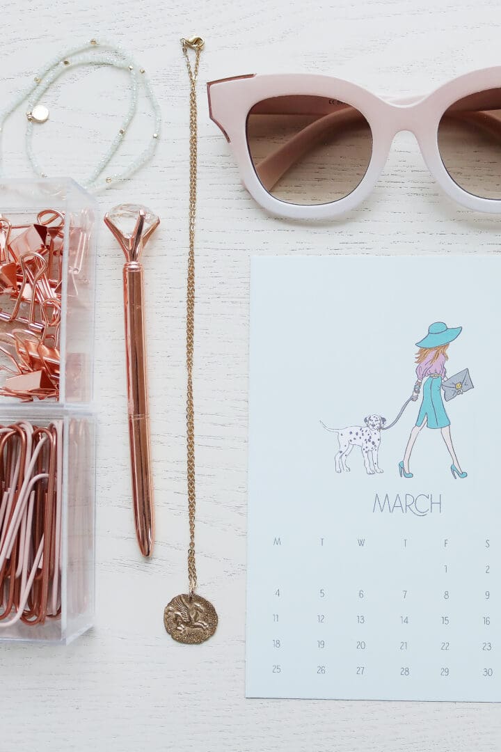 March 2019 Calendar Printable - Darling Darleen | A Lifestyle Design Blog