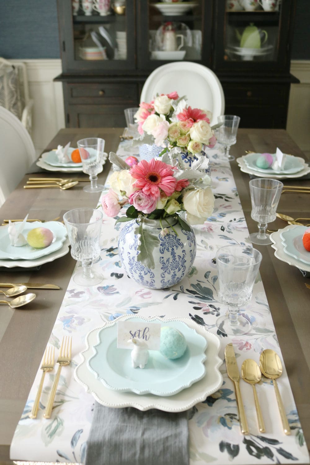 Easter Table with Blue and White - Darling Darleen | A Lifestyle Design ...