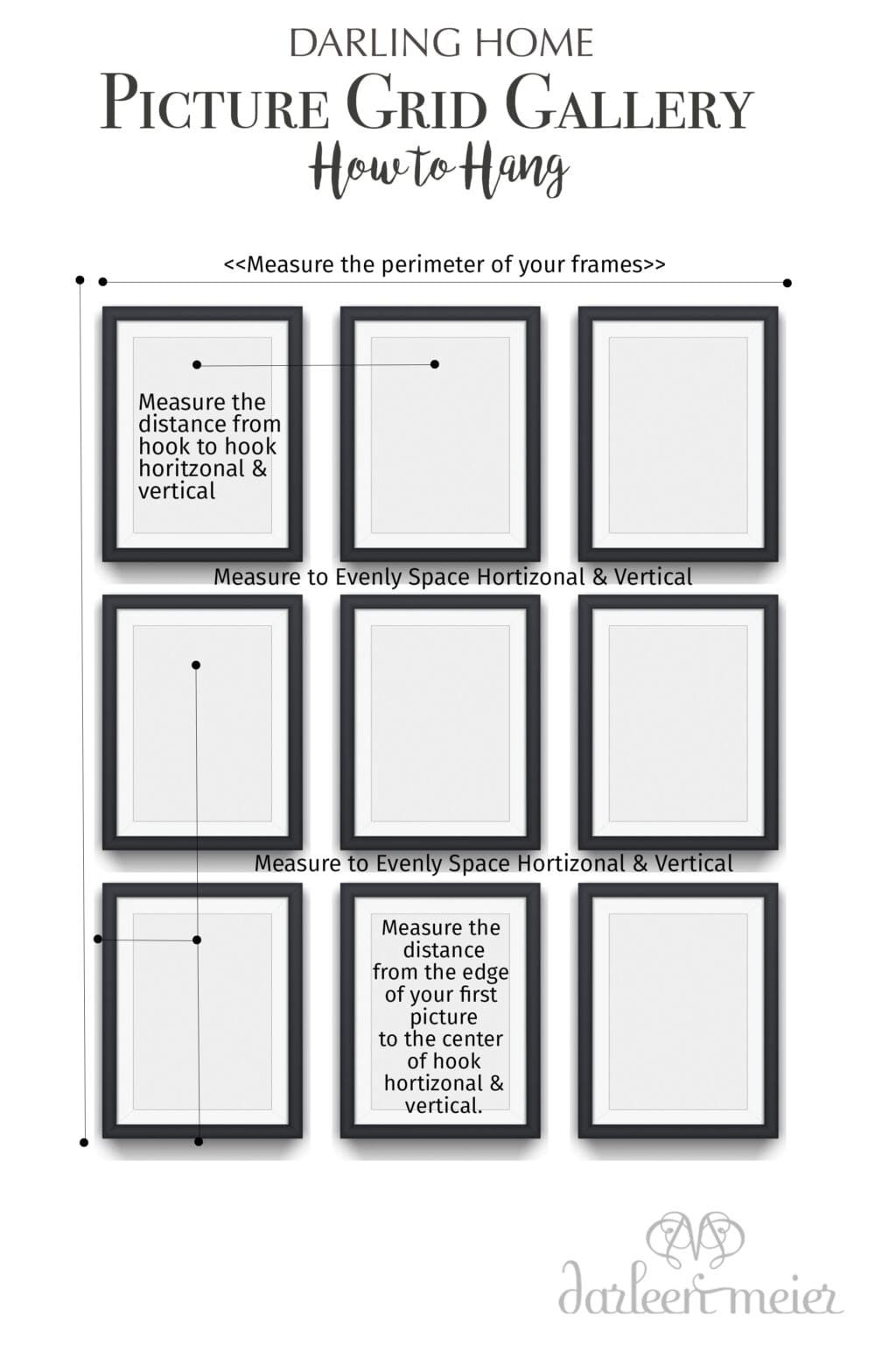 How to hang a Picture grid Gallery - Darling Darleen | A Lifestyle ...