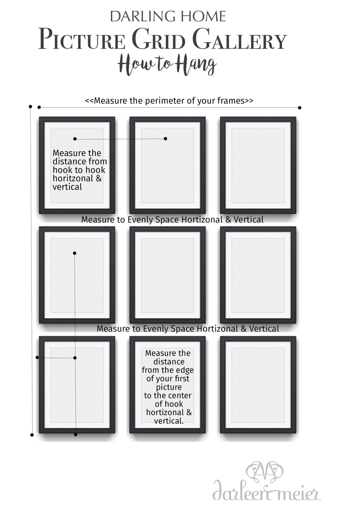 How to hang a Picture grid Gallery - Darling Darleen | A Lifestyle ...