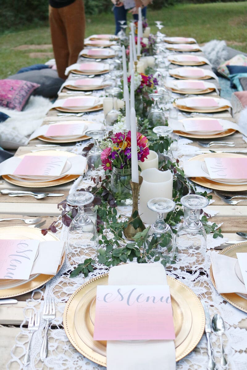 Bohemian backyard Dinner Party - Darling Darleen | A Lifestyle Design Blog